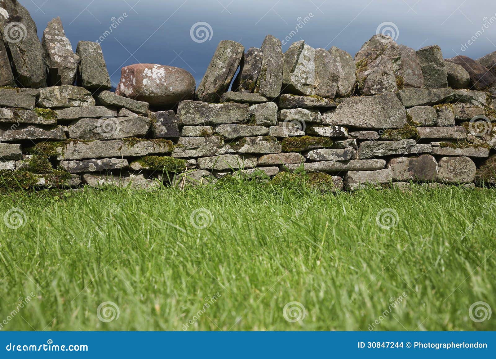 Stone wall by field stock photo. Image of beacons, outdoors - 30847244