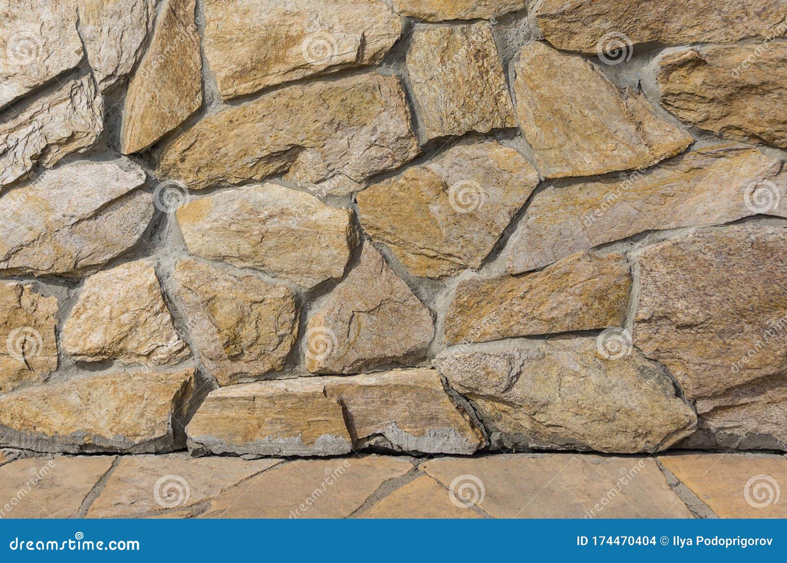 Stone Wall with Floor Background Texture, Grey Stone Slate Wall ...