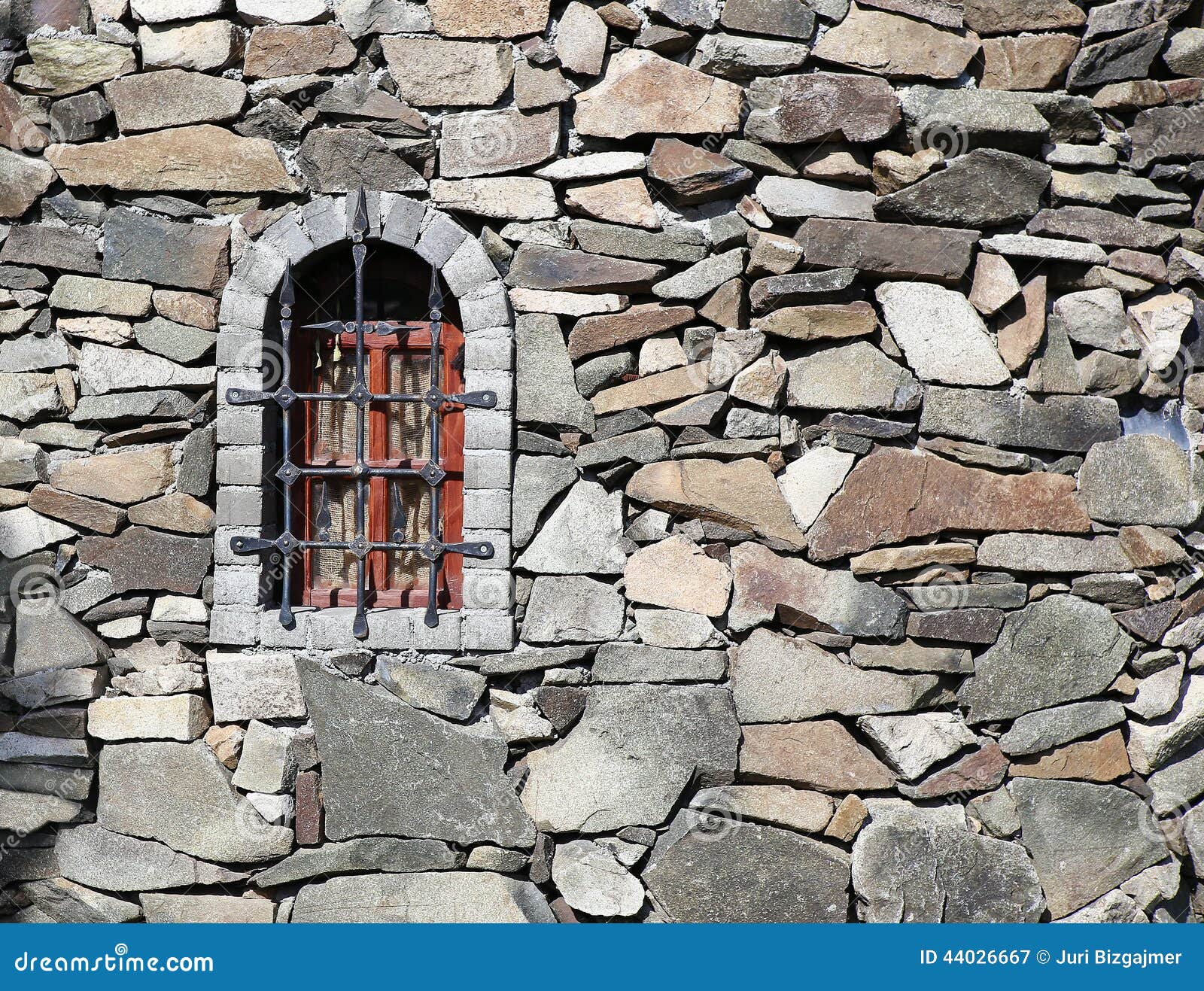 Stone Wall of Fortress with Window Stock Image - Image of fort, history ...