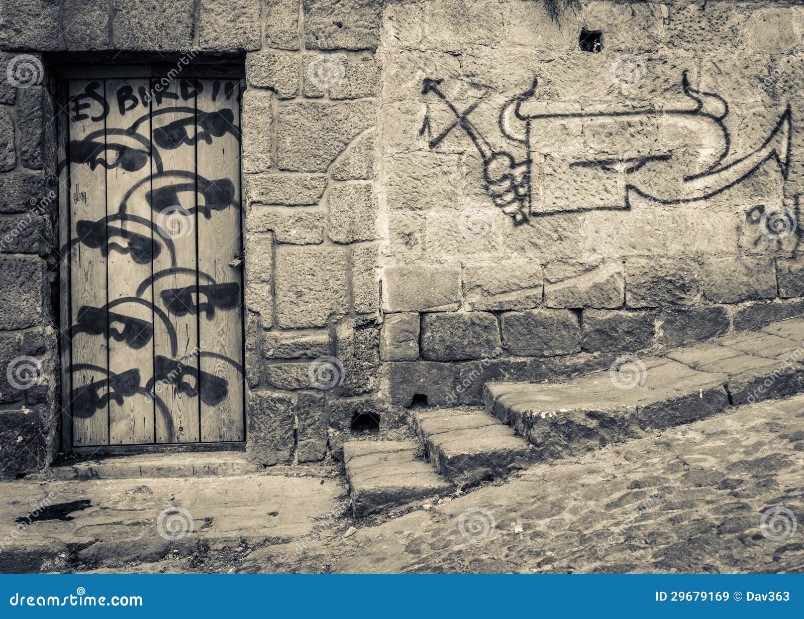 Stone wall with Graffiti stock image. Image of wall, black - 29679169