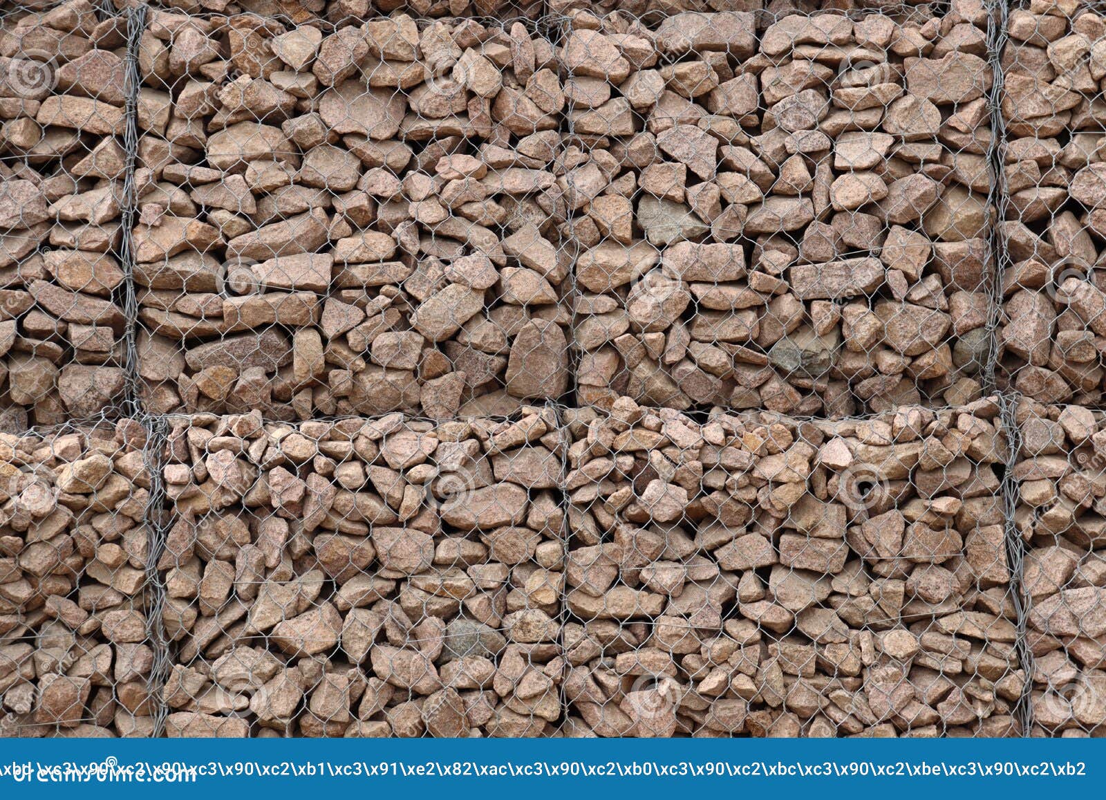 Stone Wall. Ground Reinforcement Structure. Stock Photo - Image of soil ...