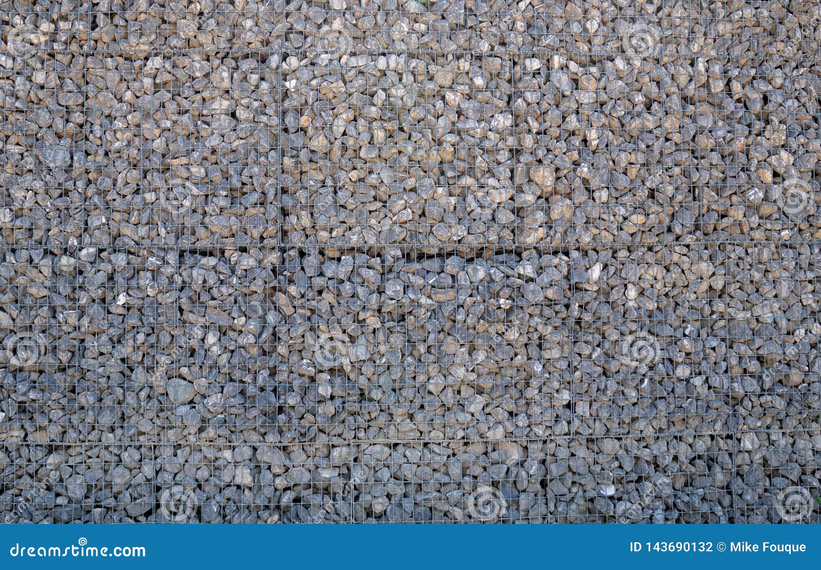 Stone Wall Held by a Metal Grid Stock Photo - Image of stone, grill ...