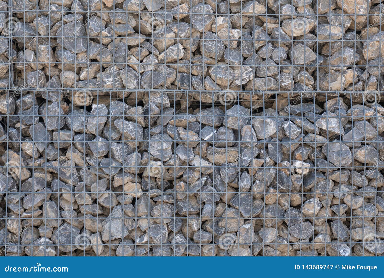 Stone Wall Held by a Metal Grid Stock Image - Image of grilling, grill ...