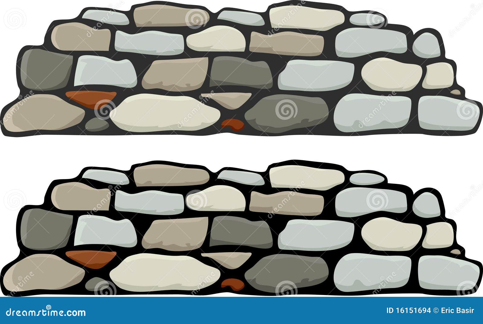 Stone Wall I stock vector. Illustration of separation - 16151694