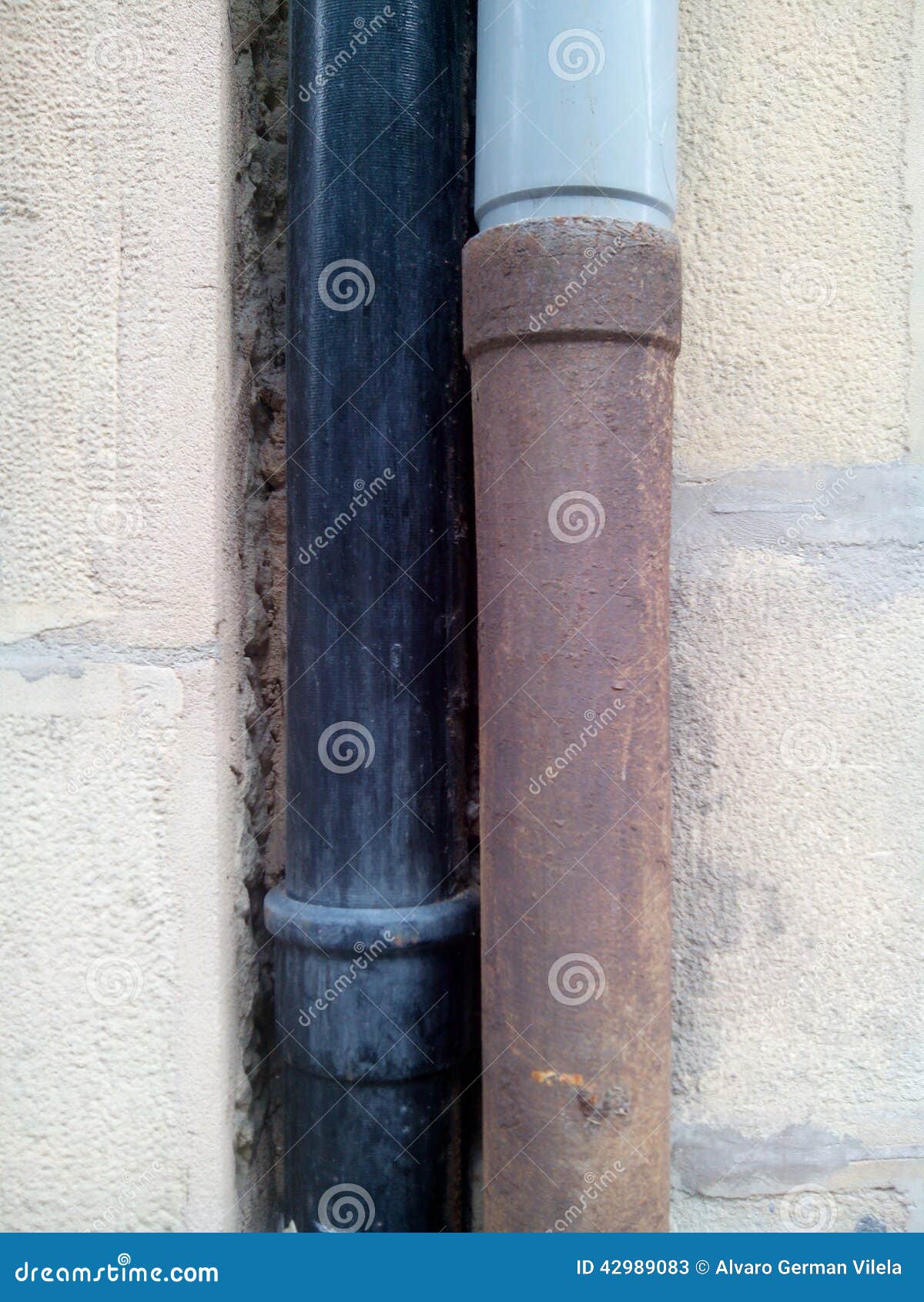 Stone Wall with Iron Pipe Texture Stock Image - Image of iron, texture ...