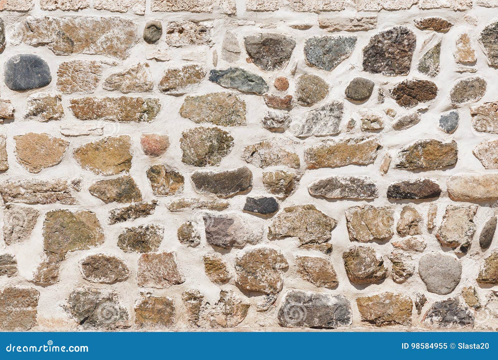 Stone Wall Made of Different Shape and Size Stones Stock Image - Image ...