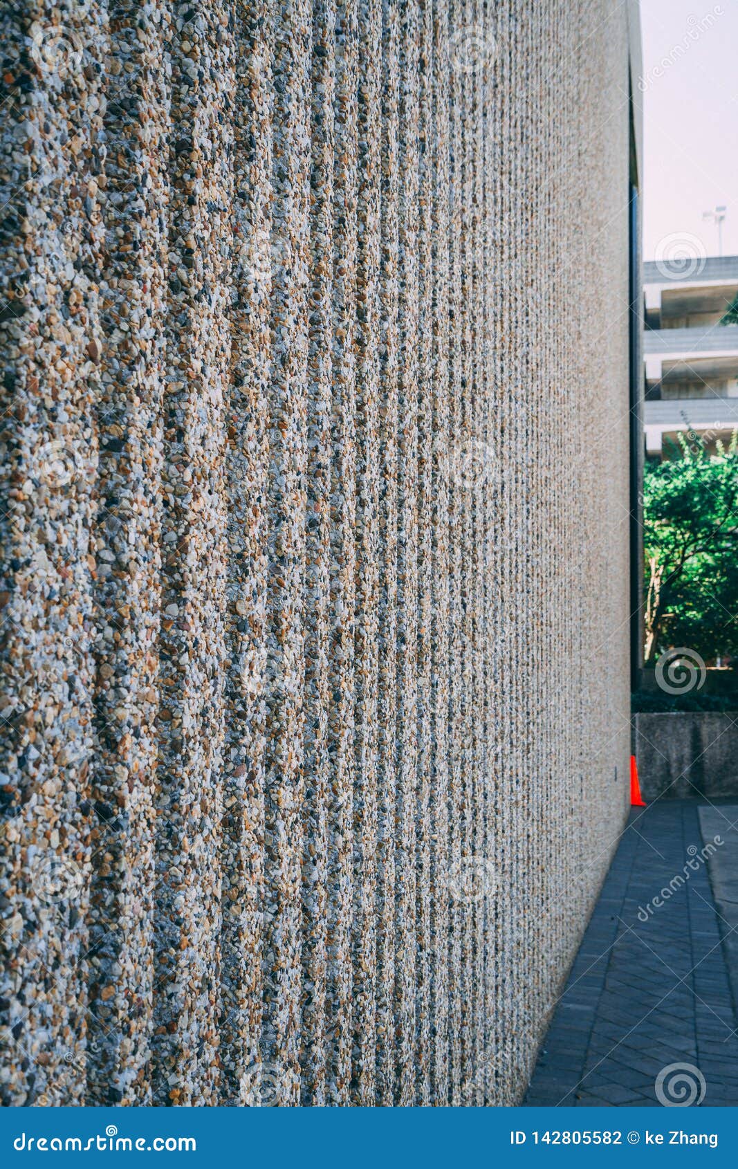 Stone Wall Made of Fine Pebbles Stock Photo - Image of decorative ...