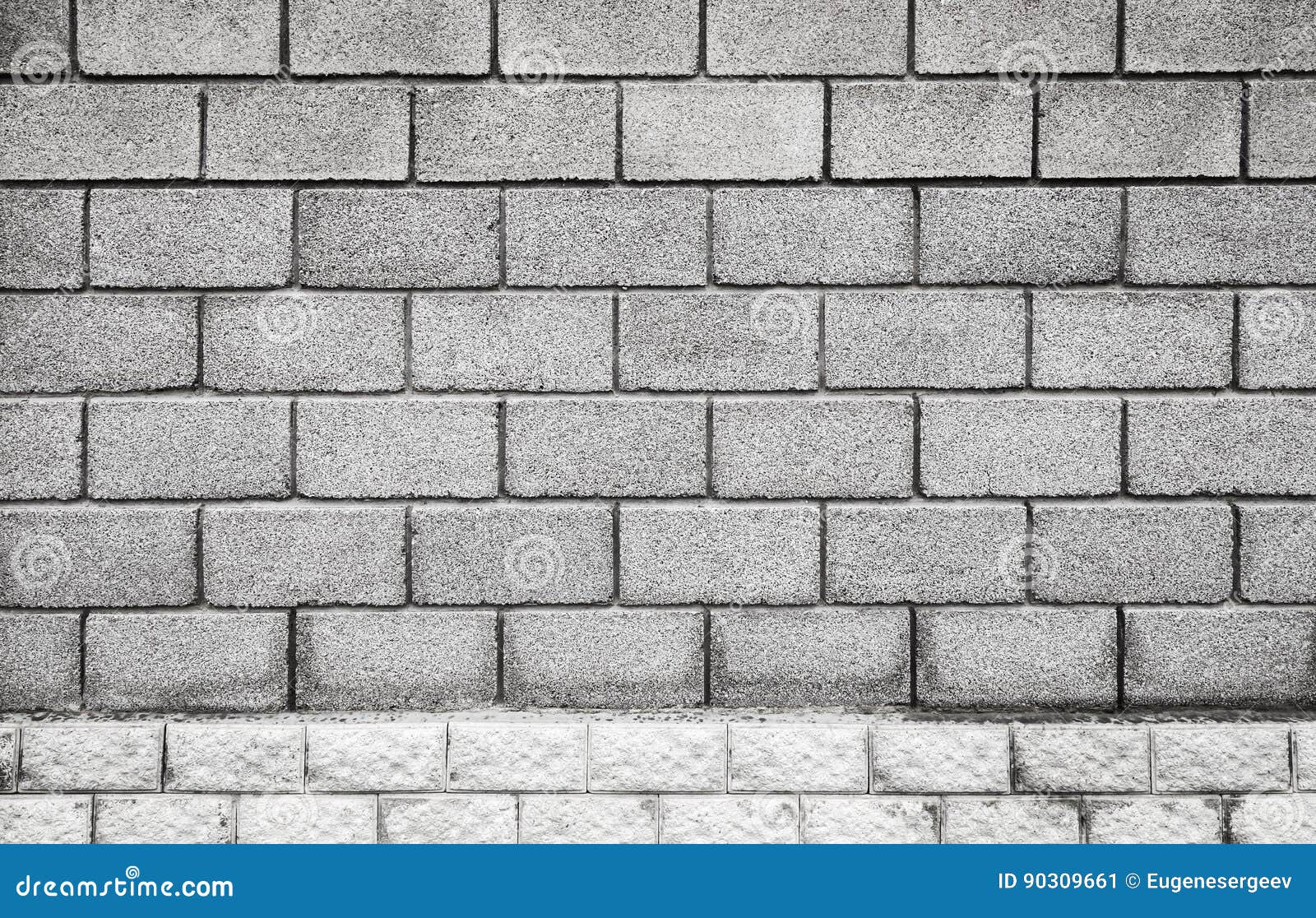 Stone Wall Made of Gray Foam Concrete Blocks Stock Image - Image of ...