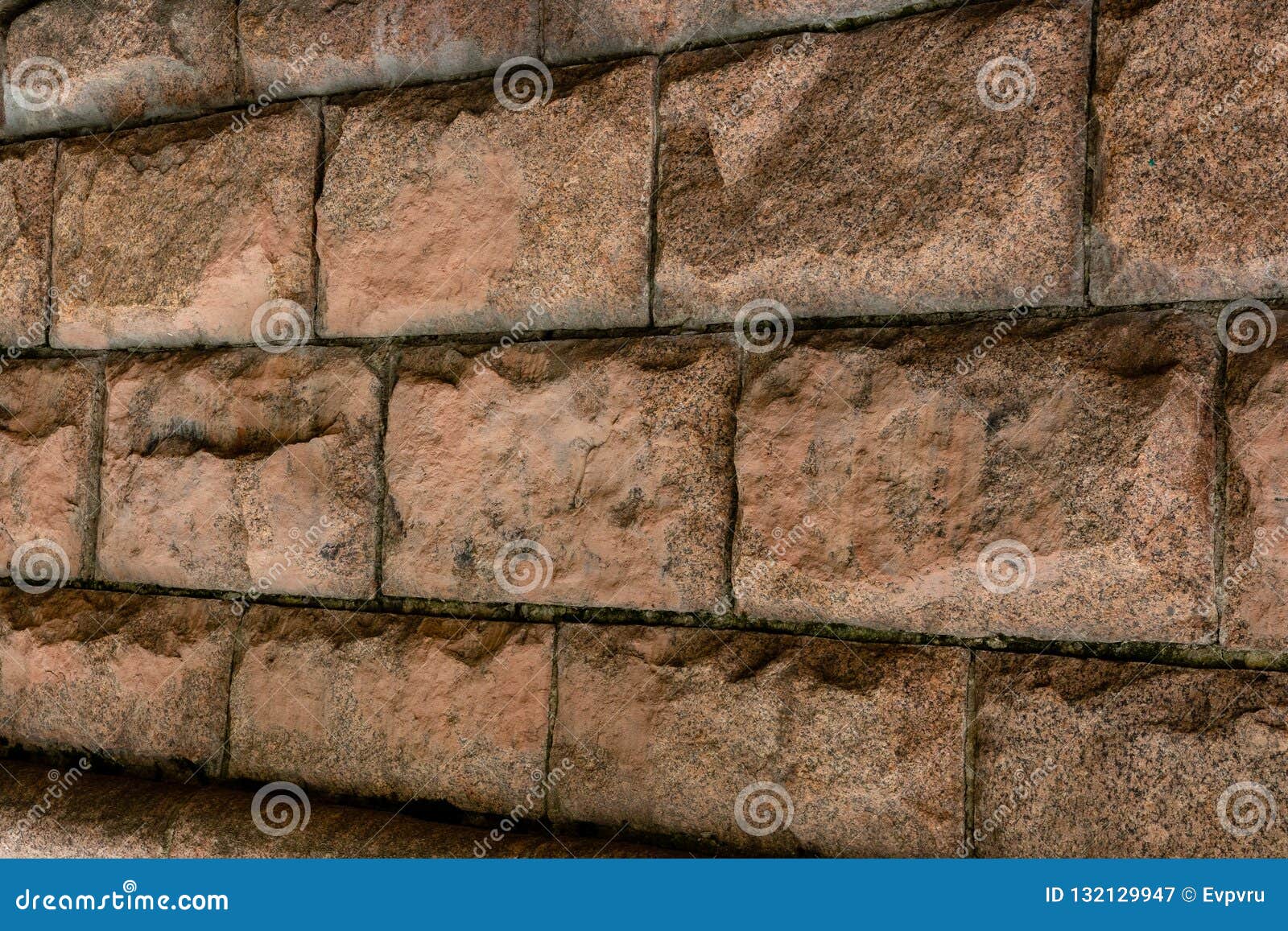 Stone Wall Made of Large Granite Blocks Stock Image - Image of brick ...