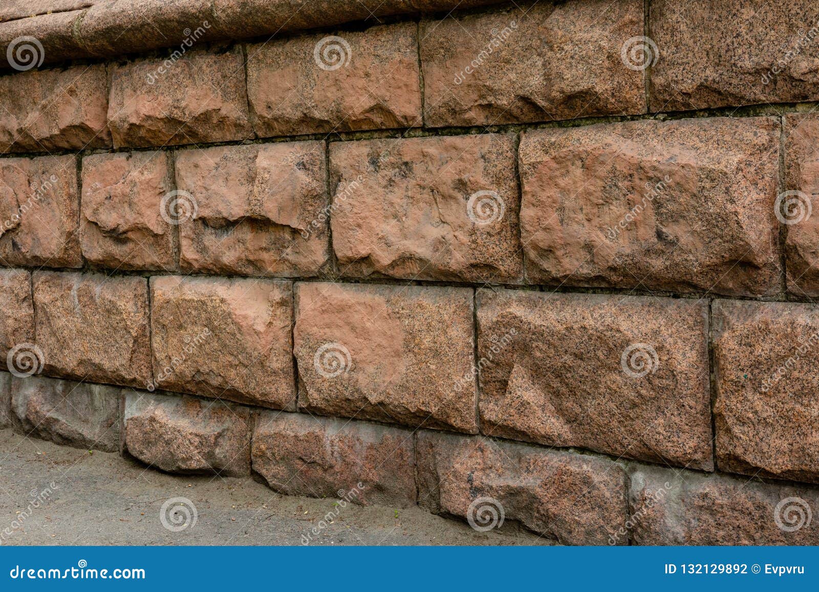Stone Wall Made of Large Granite Blocks Stock Photo - Image of backdrop ...