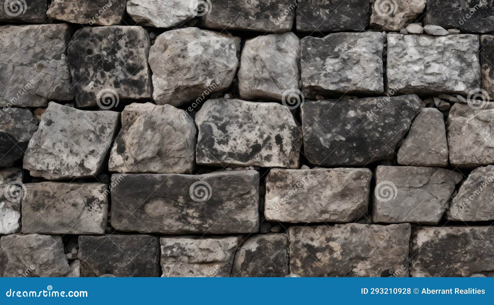 A Stone Wall Made Up of Many Different Types of Rocks Stock ...