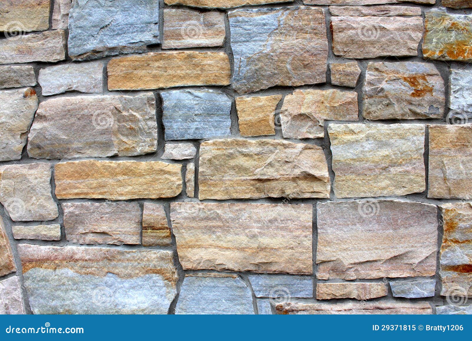 Stone Wall with Many Colors Stock Image - Image of backdrop, background ...