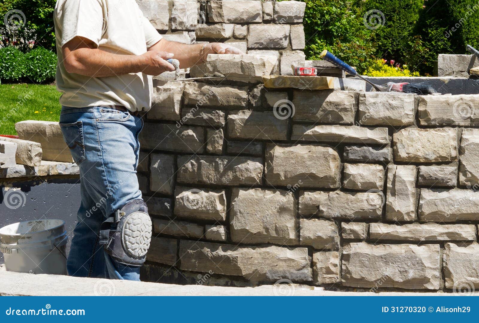 Stone Wall stock photo. Image of stones, craft, mason - 31270320