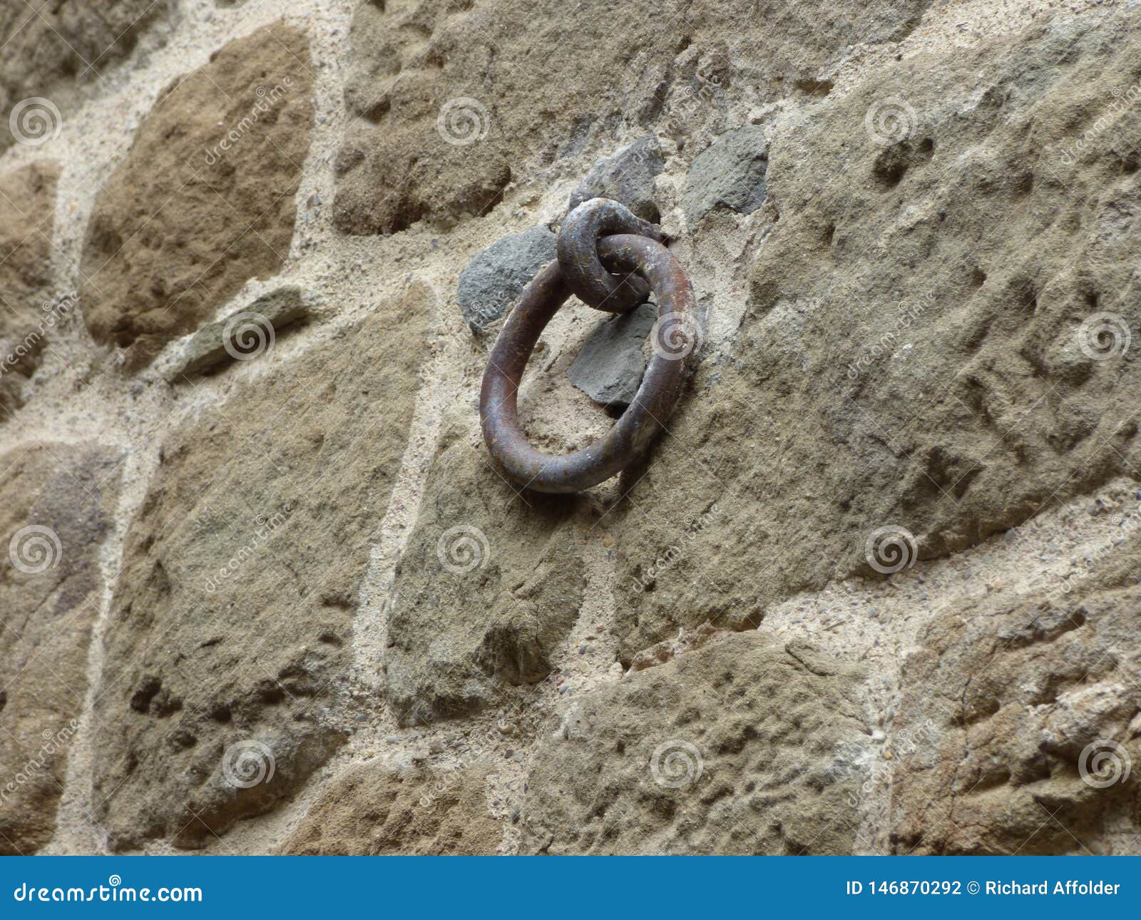 A Stone Wall with a Medieval Iron Ring Stock Photo - Image of medieval ...