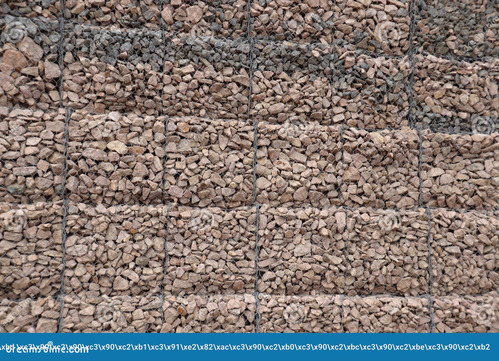 Stone Wall. Ground Reinforcement Structure. Stock Photo - Image of ...