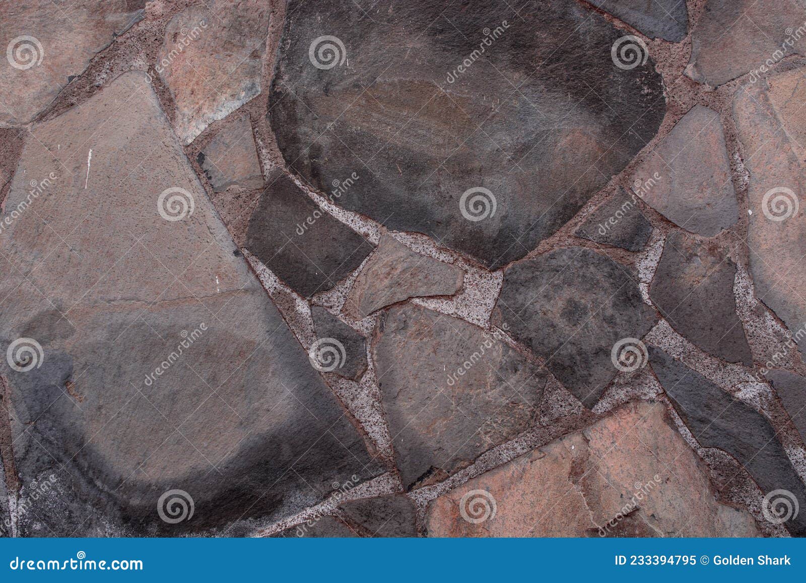Stone Wall with Mixed Size Stones and Different Shapes Stock Image ...