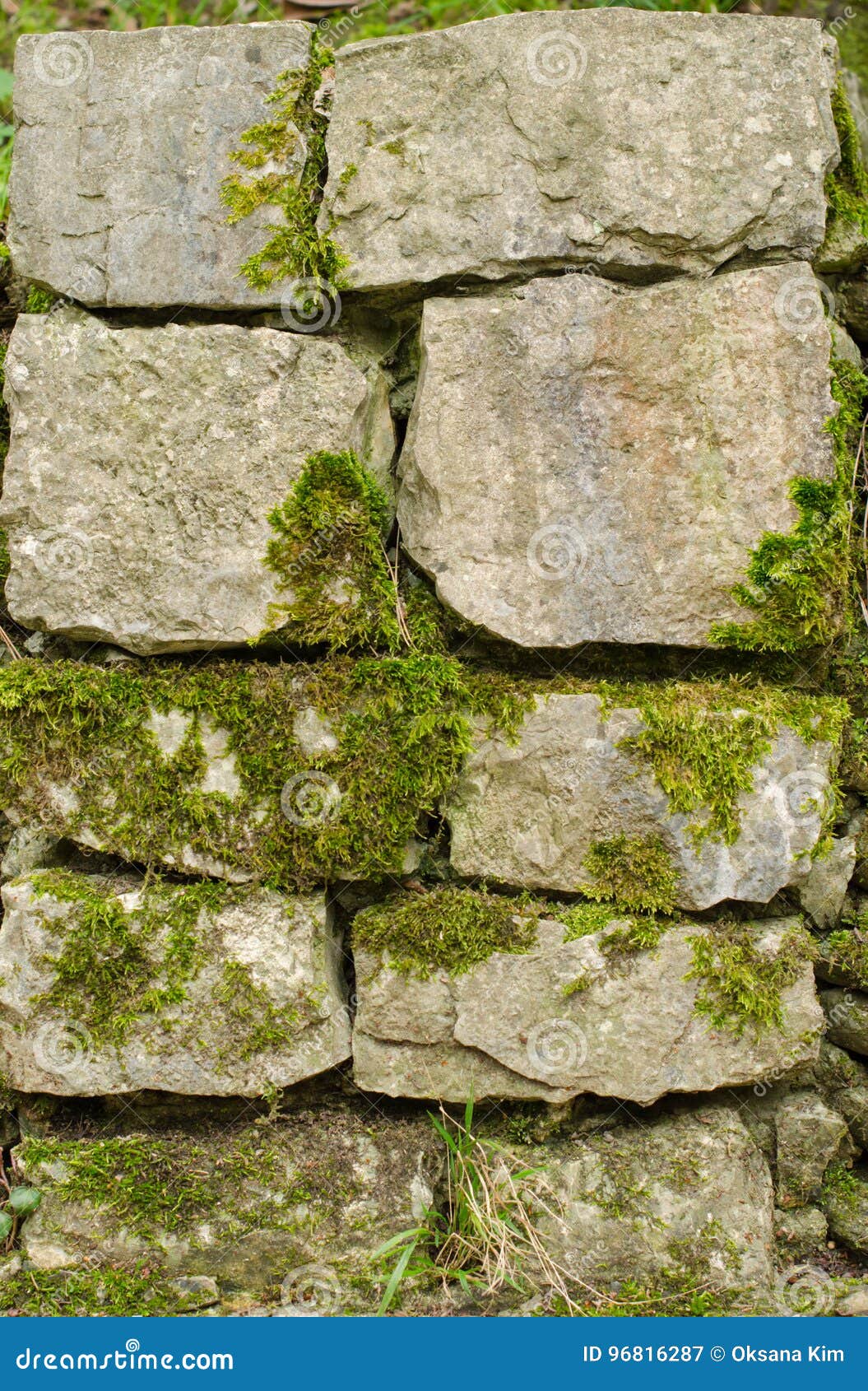 Stone wall moss stock image. Image of locked, front, color - 96816287