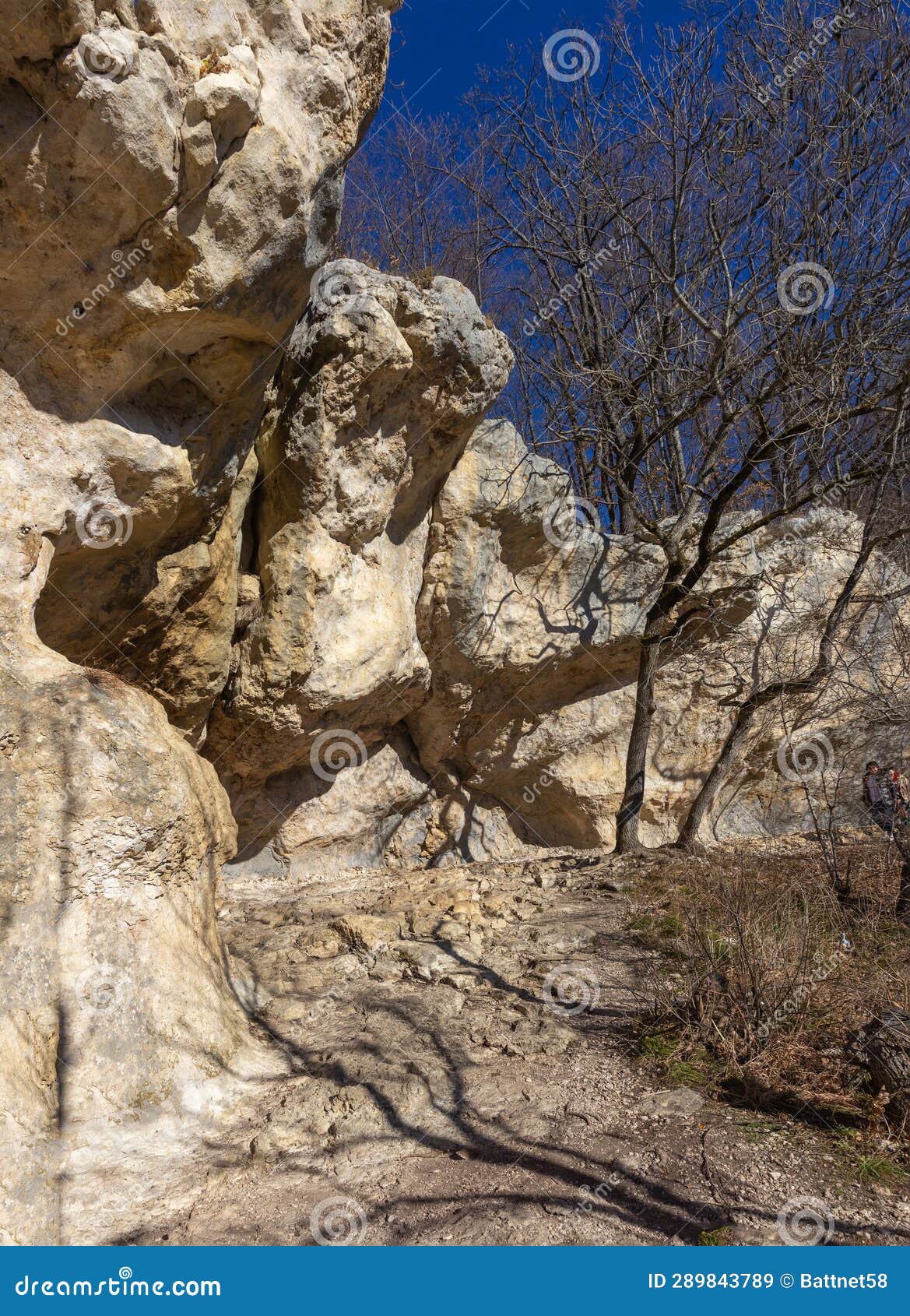 A Stone Wall in a Mountain Cave, a Structure of Geological Origin ...