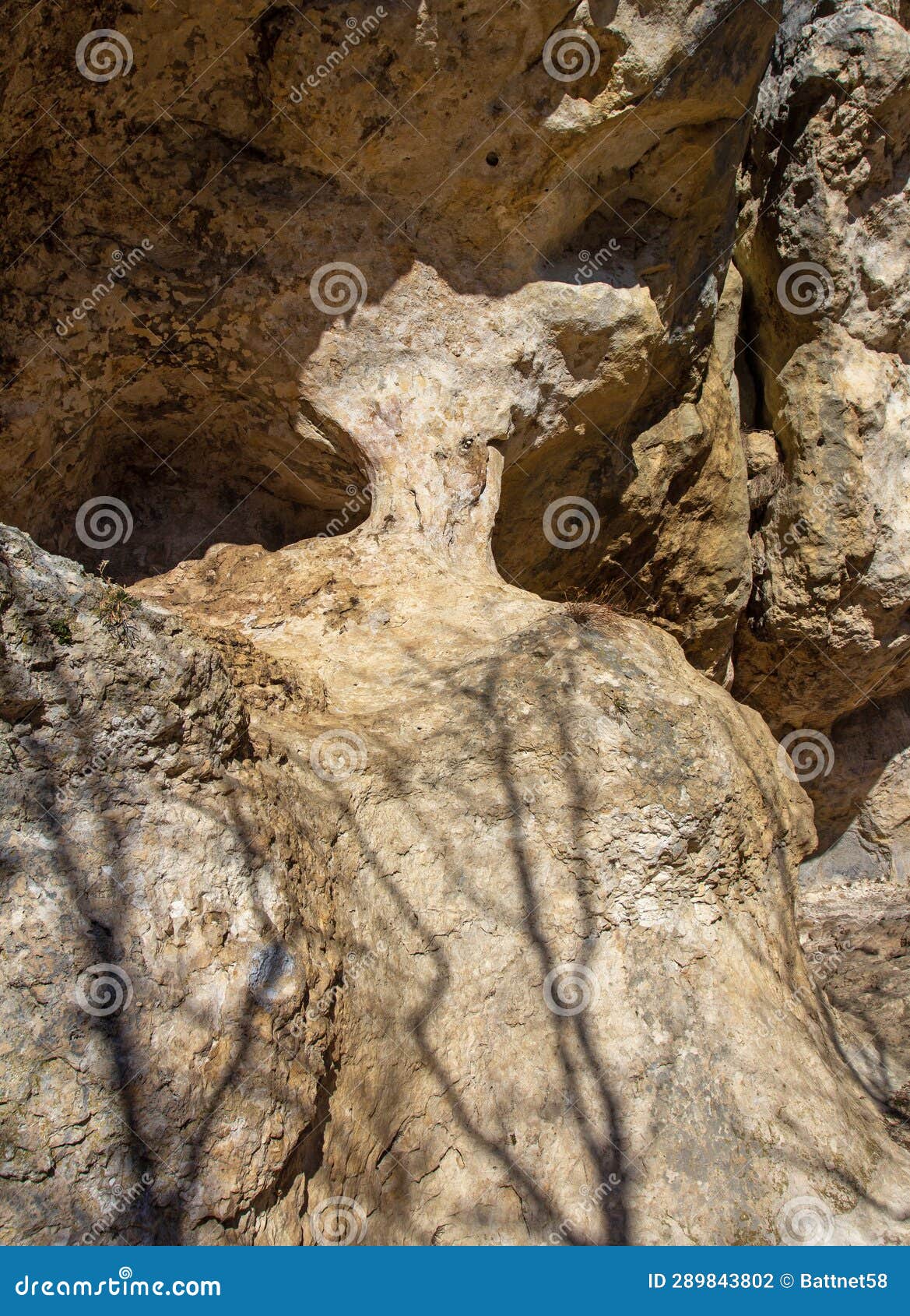 A Stone Wall in a Mountain Cave, a Structure of Geological Origin ...