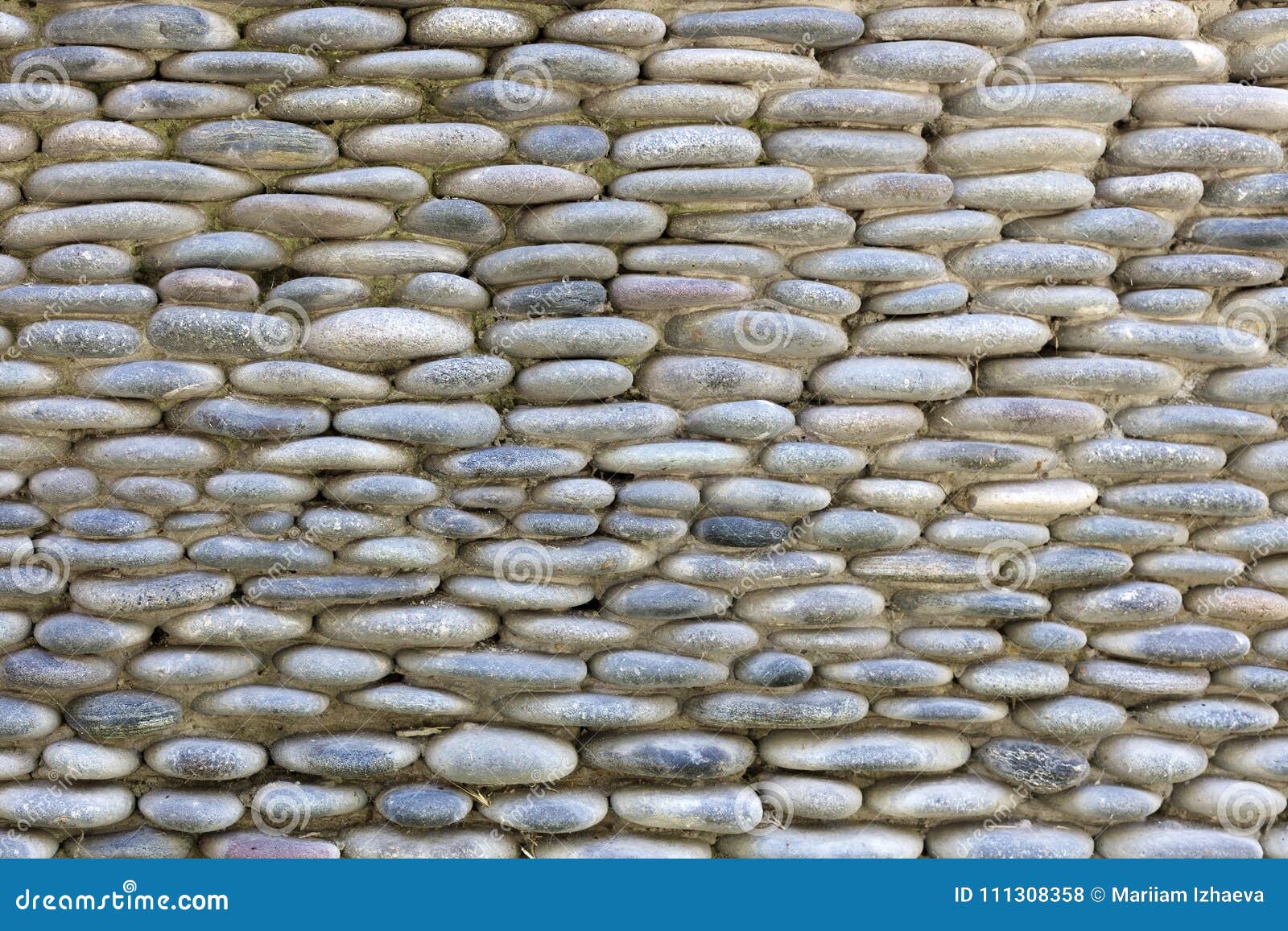 Stone Wall of Natural Stones of Different Sizes. Stock Photo - Image of ...