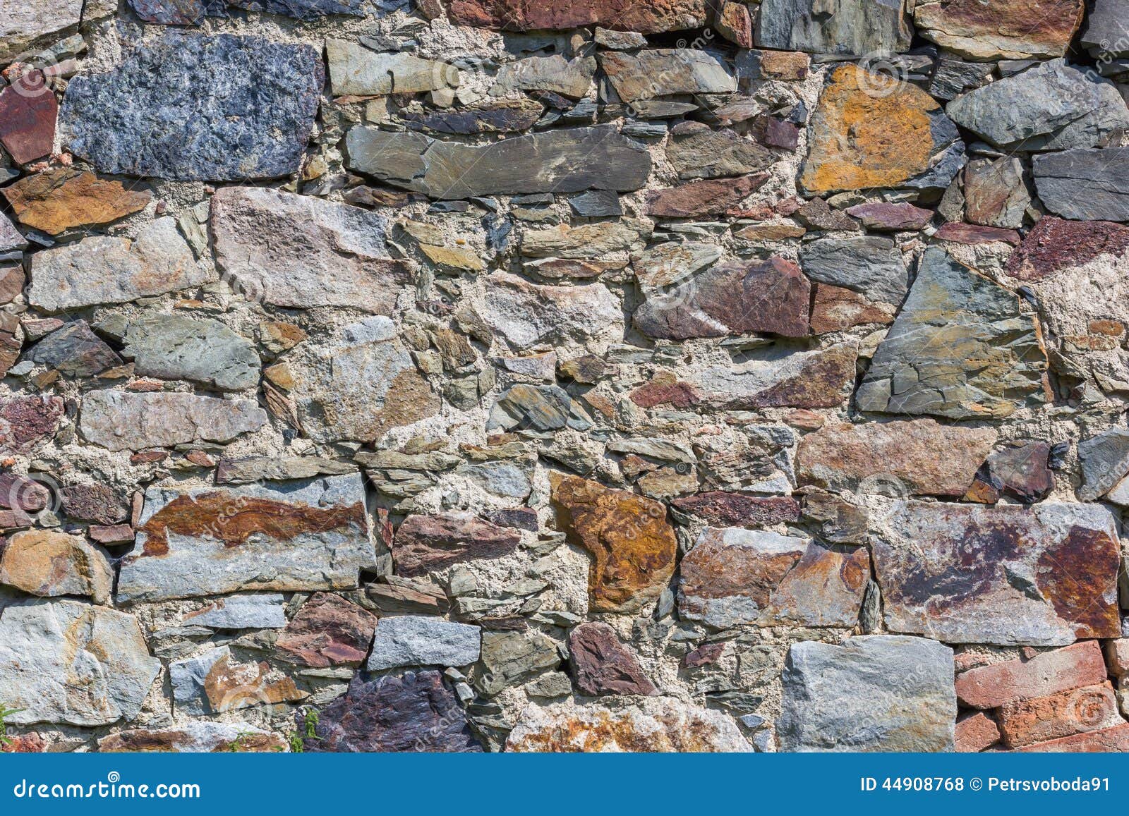 Stone Wall stock photo. Image of built, backgrounds, concrete - 44908768