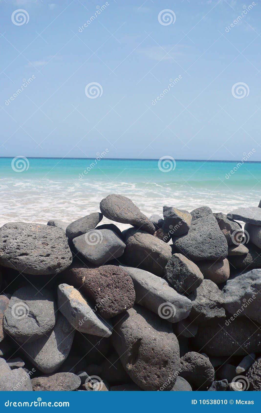Stone wall and ocean stock photo. Image of marine, beach - 10538010