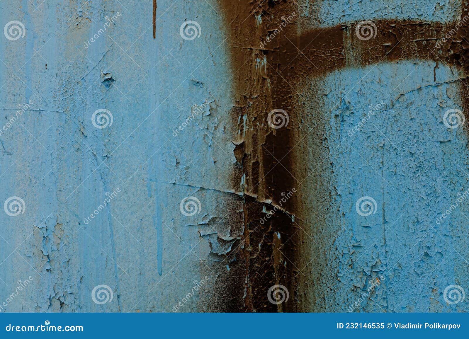 Stone Wall with Old Blue Paint Stock Image - Image of stucco, blank ...
