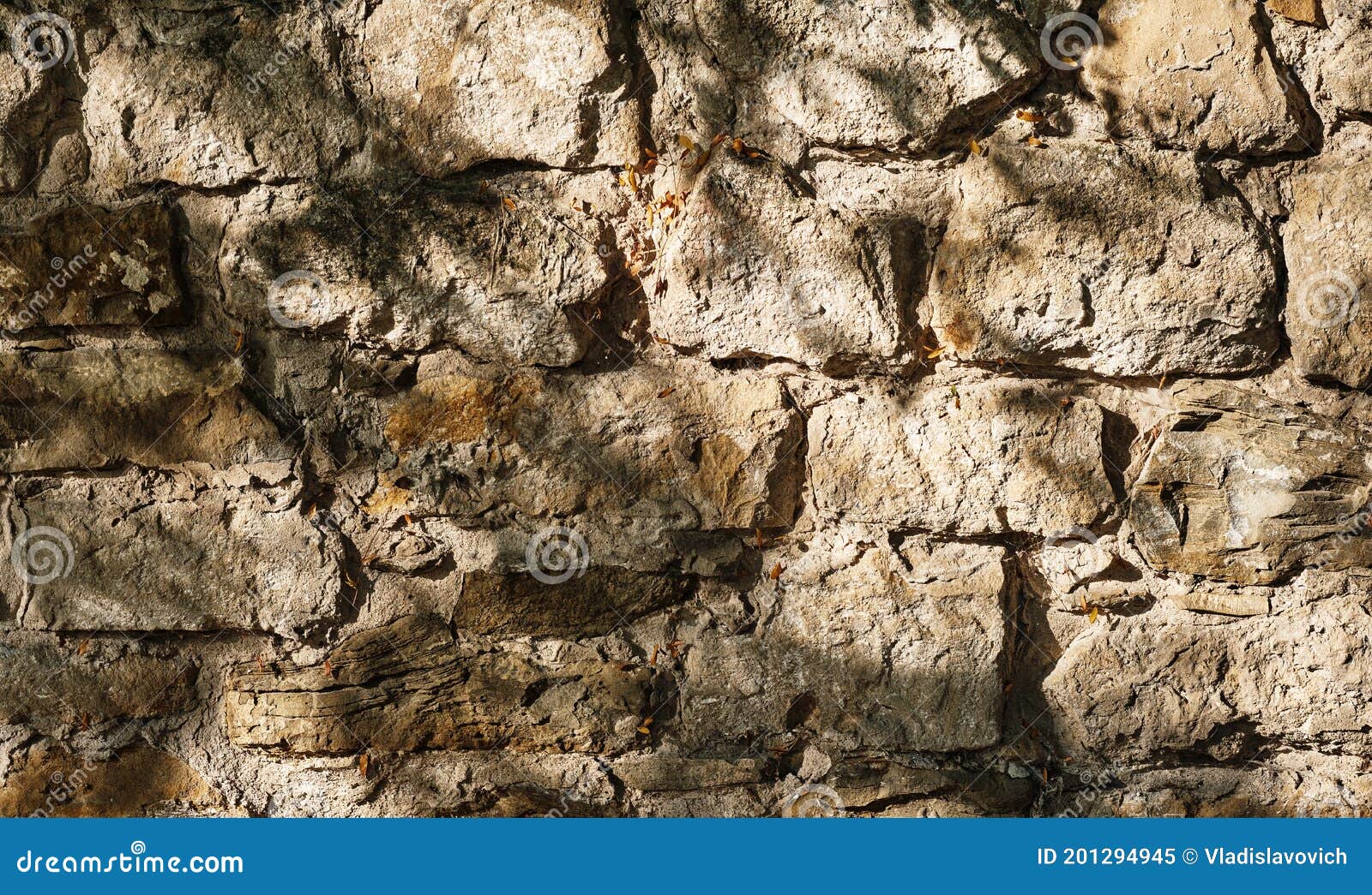 Stone Wall, Old Crumbling Stone Wall Made of Stone and Sandstone ...