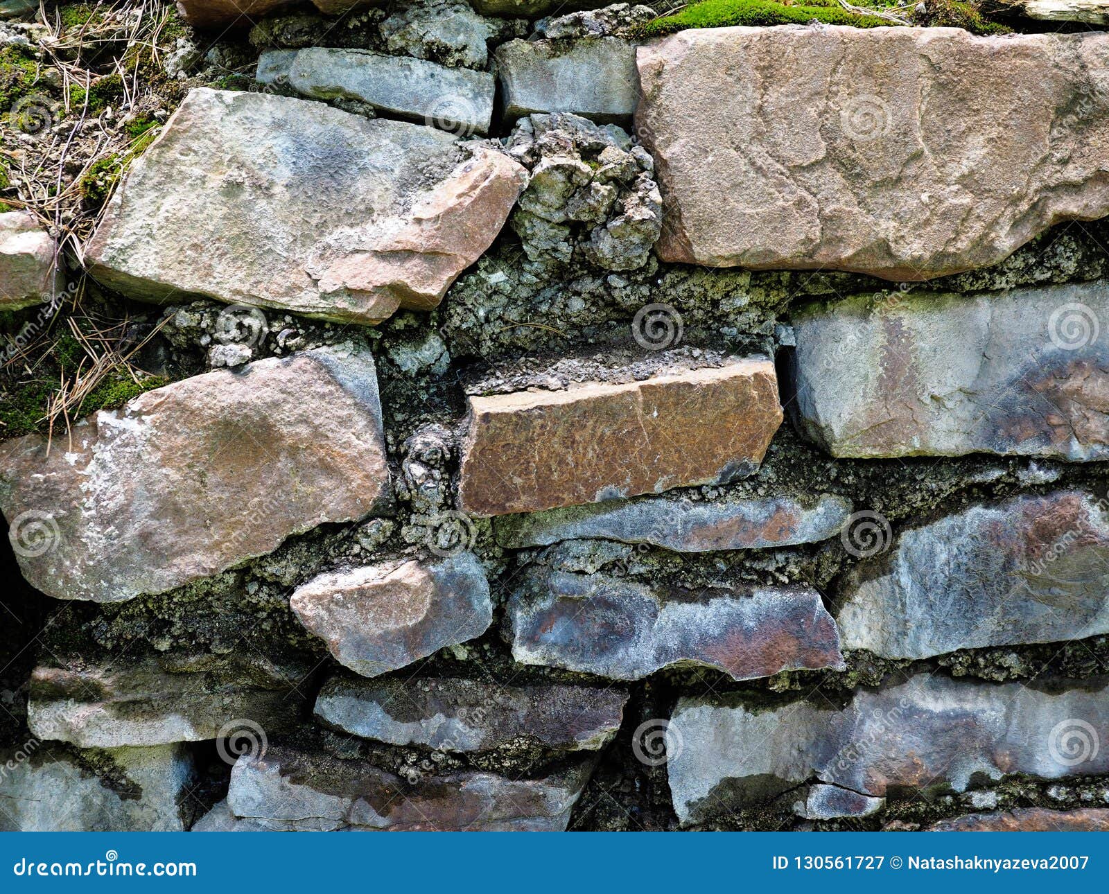 Stone Wall of an Old House, Old Masonry. Texture, Stonework Stock Image ...