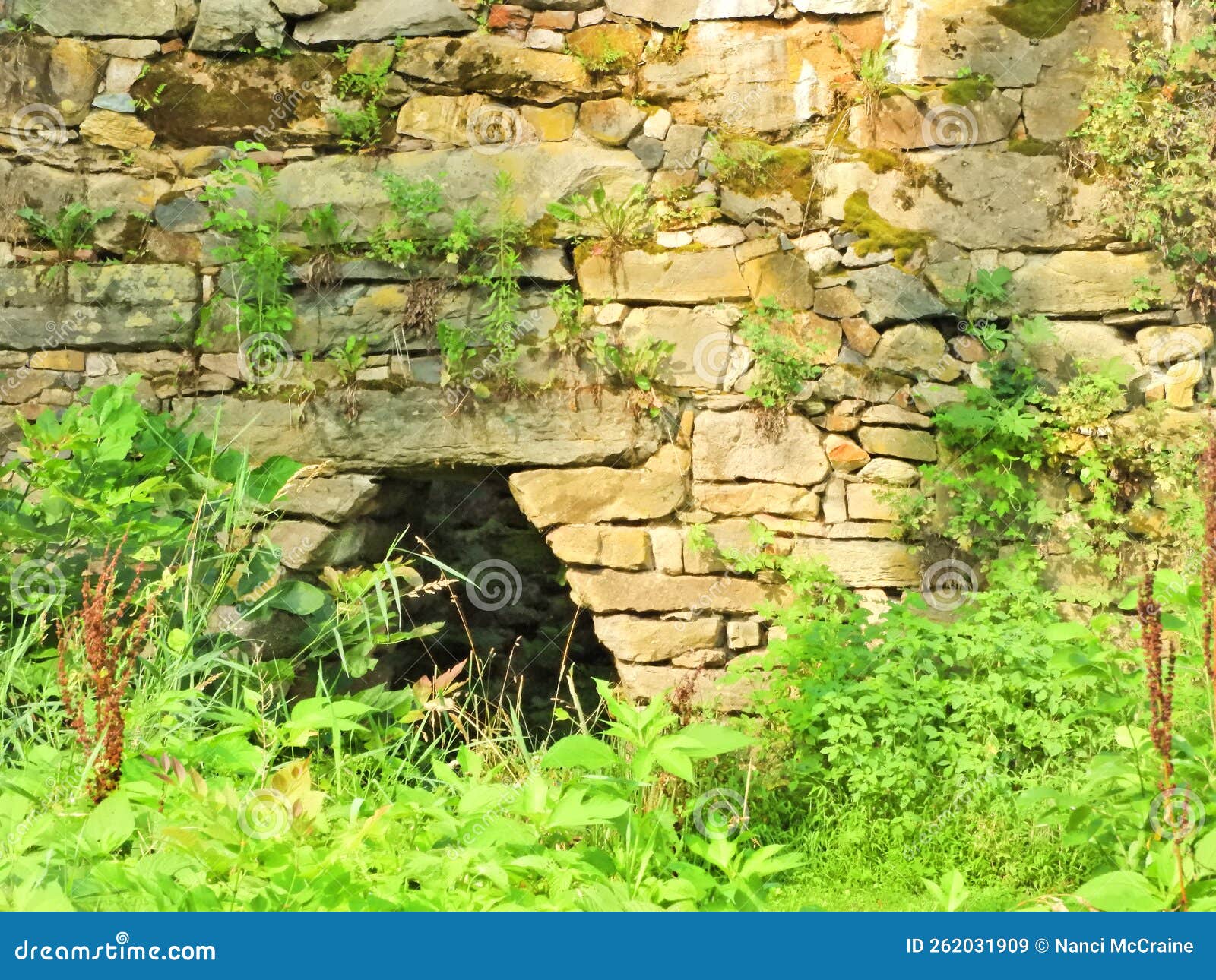 Stone Wall Opening at National Historic Poole Forge Pennsylvania Stock ...