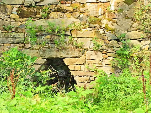 Stone Wall Opening at National Historic Poole Forge Pennsylvania Stock ...