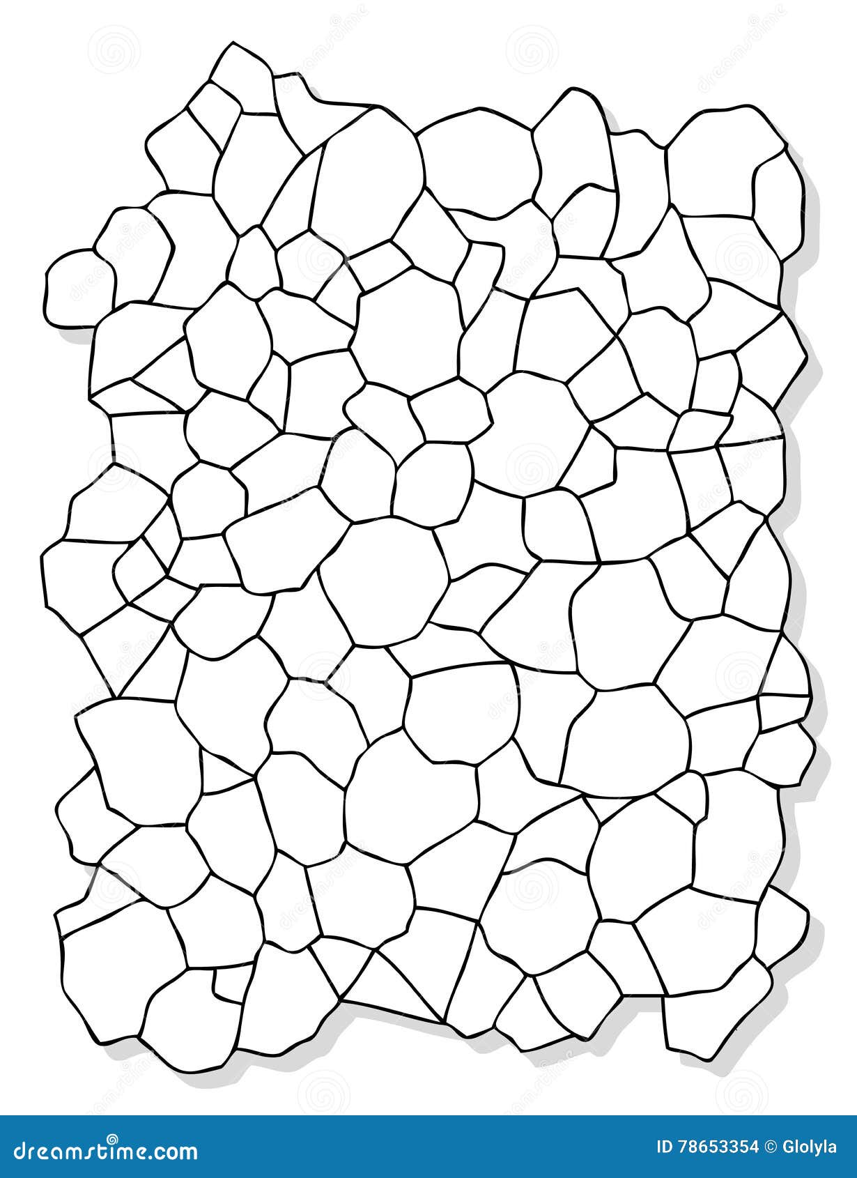 Drawing Stone Wall Texture Sketch Coloring Page