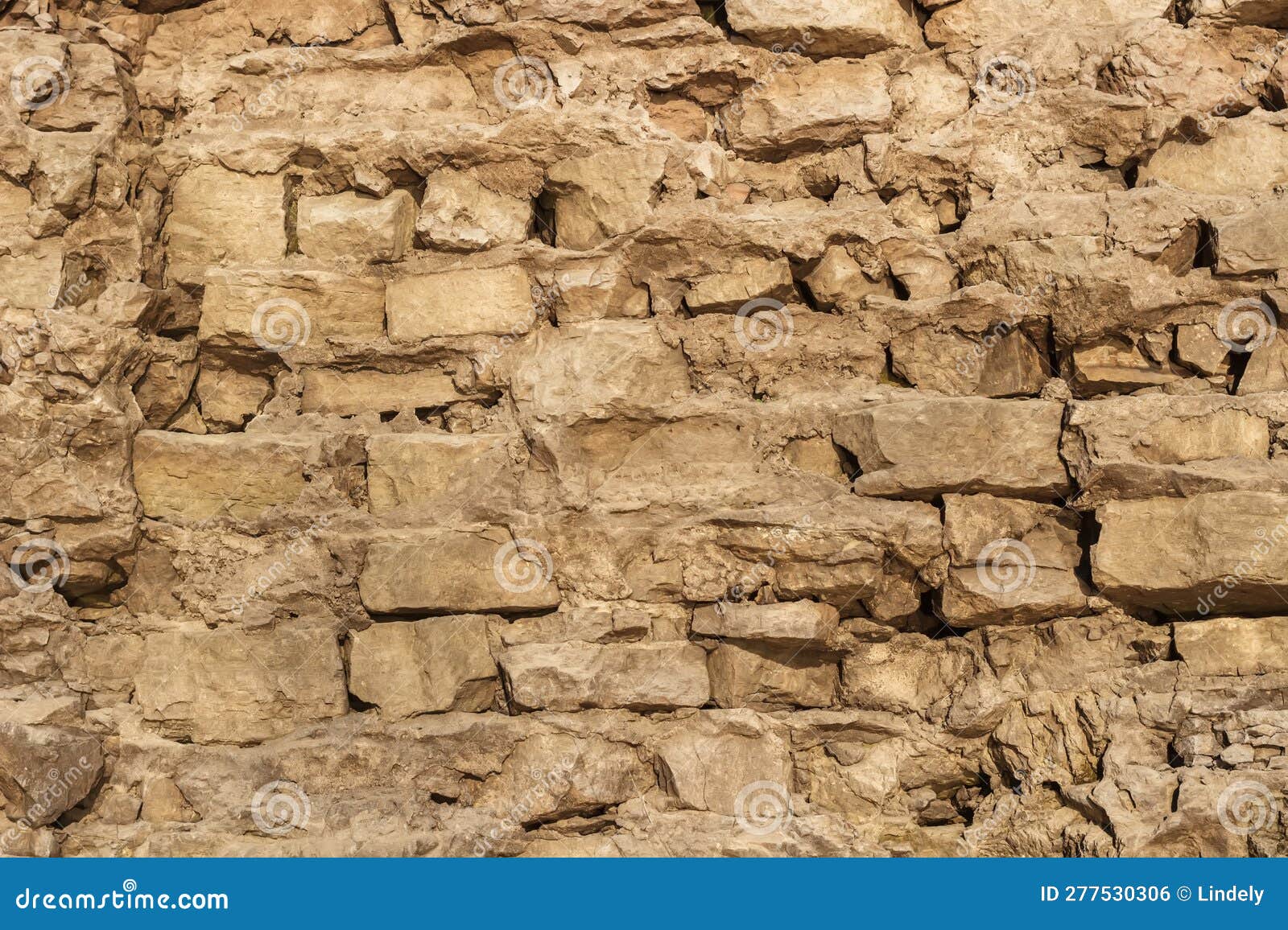 Stone Wall from Partially Destroyed Old Masonry Stock Photo - Image of ...