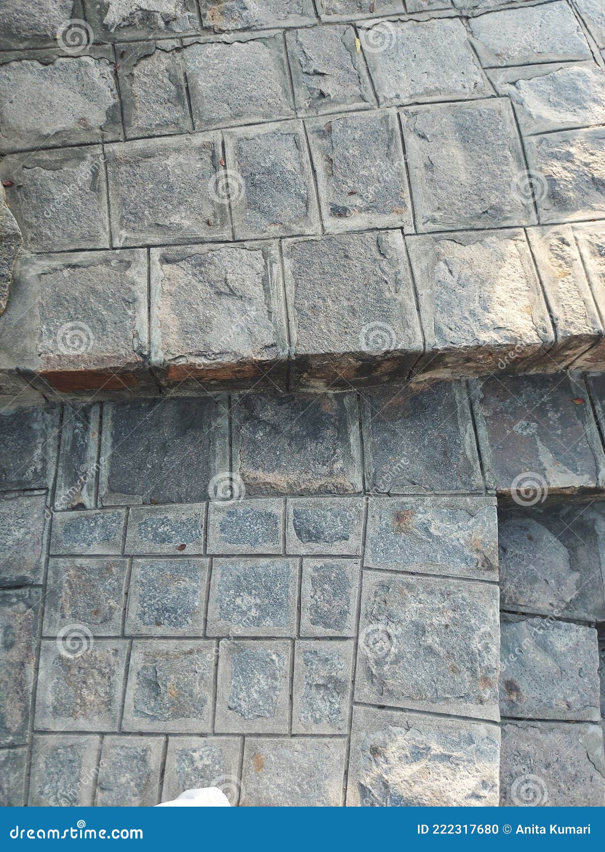 Stone Wall Path Back Ground Stock Photo - Image of cement, rock: 222317680