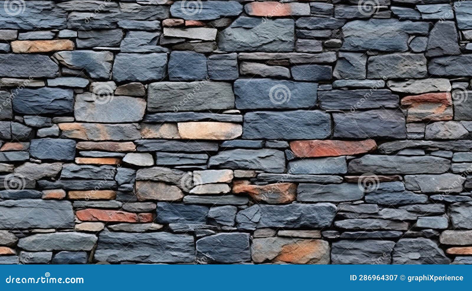 Stone Wall Pattern Tile stock illustration. Illustration of generated ...