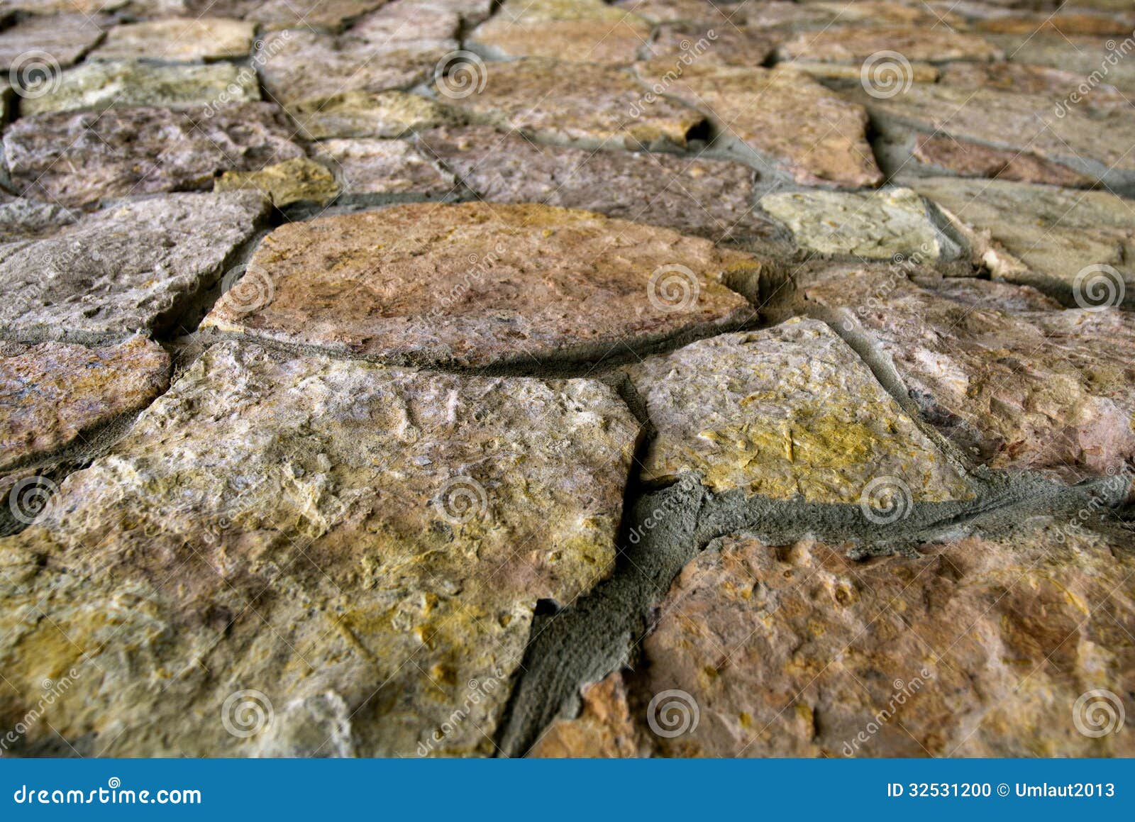 Stone wall in perspective stock photo. Image of effect - 32531200