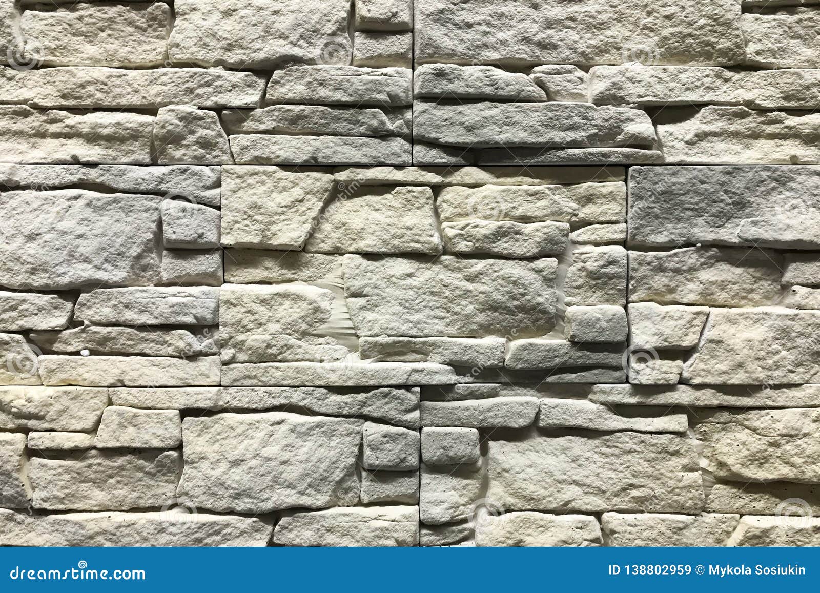 Stone Wall with Rectangle Stones Interior Craft Design Stock Image ...