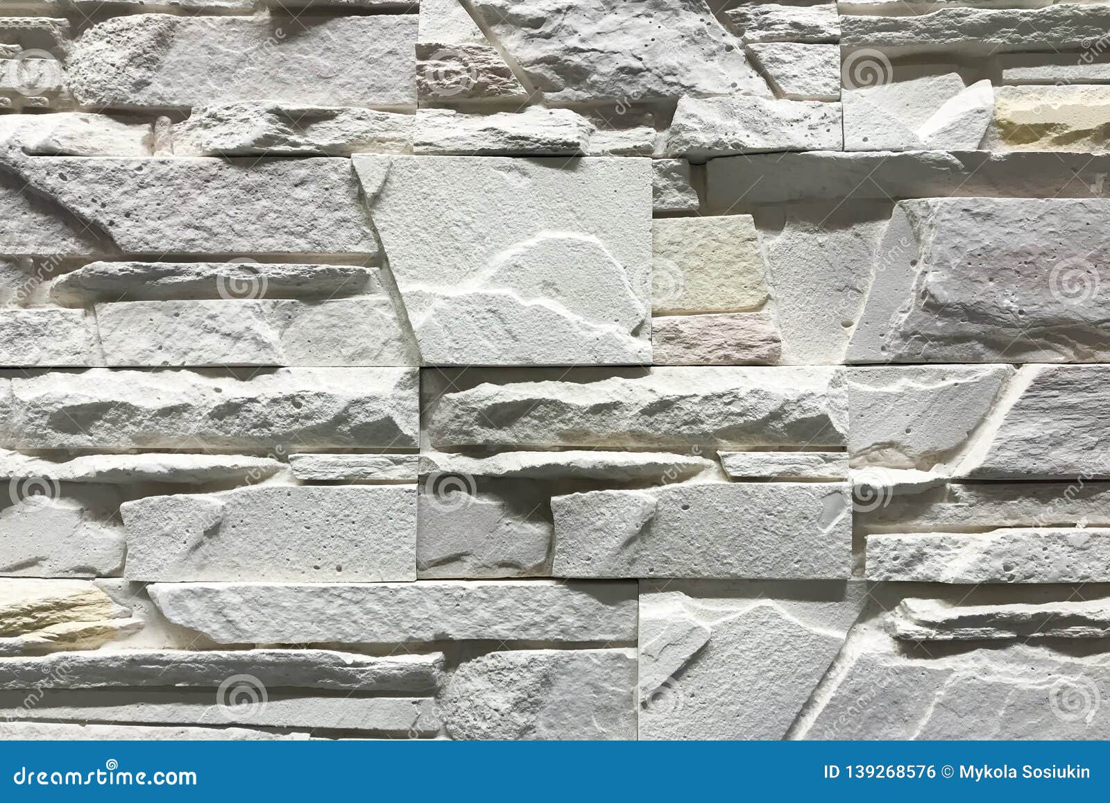 Stone Wall with Rectangle Stones Interior Craft Design Stock Photo ...