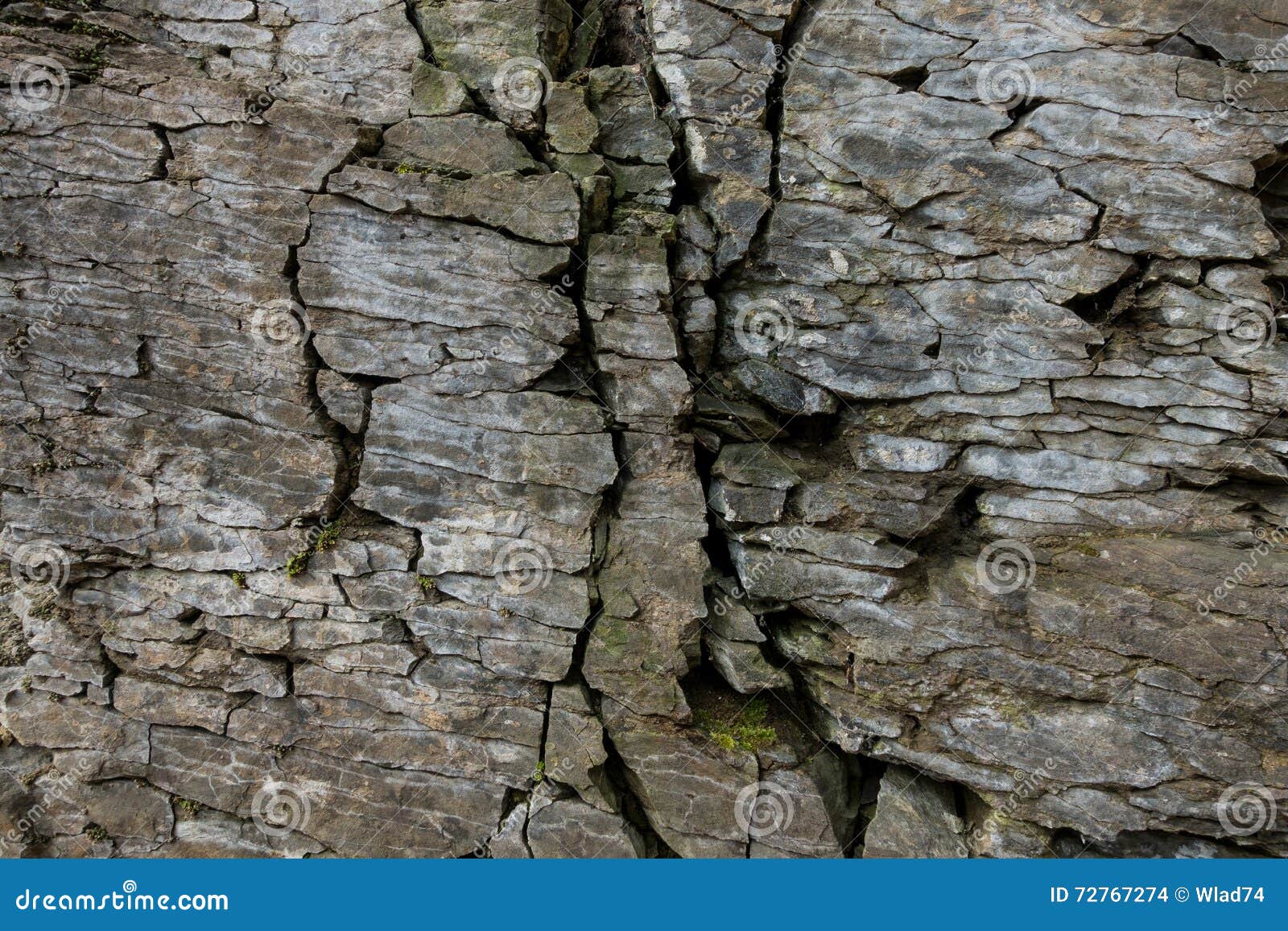 Stone Wall of Rock with Cracks Stock Photo - Image of nature, wall ...
