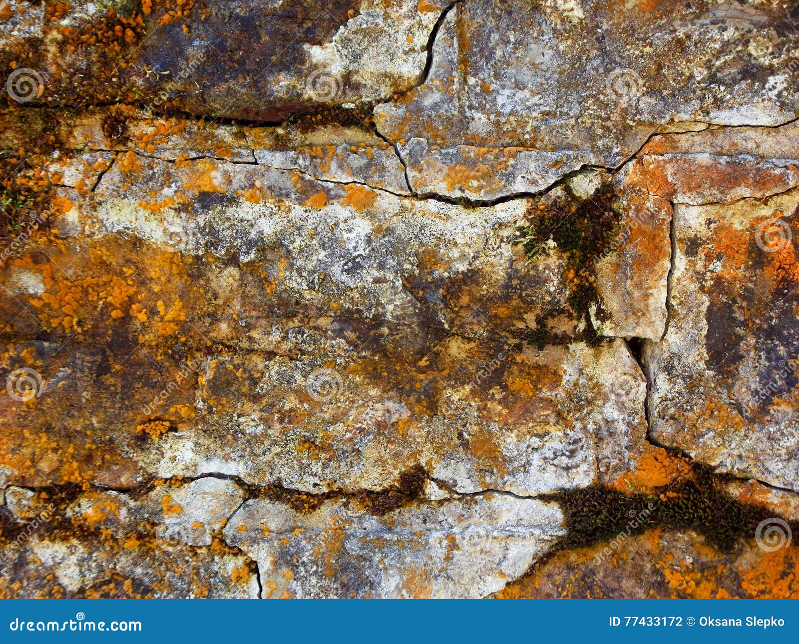 Stone Wall with Rust, Grunge Texture Stock Photo - Image of orange ...