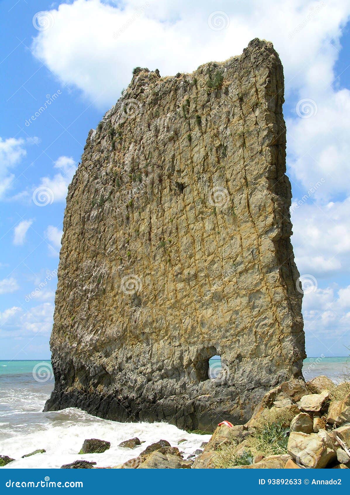 Stone wall by the sea stock image. Image of historical - 93892633