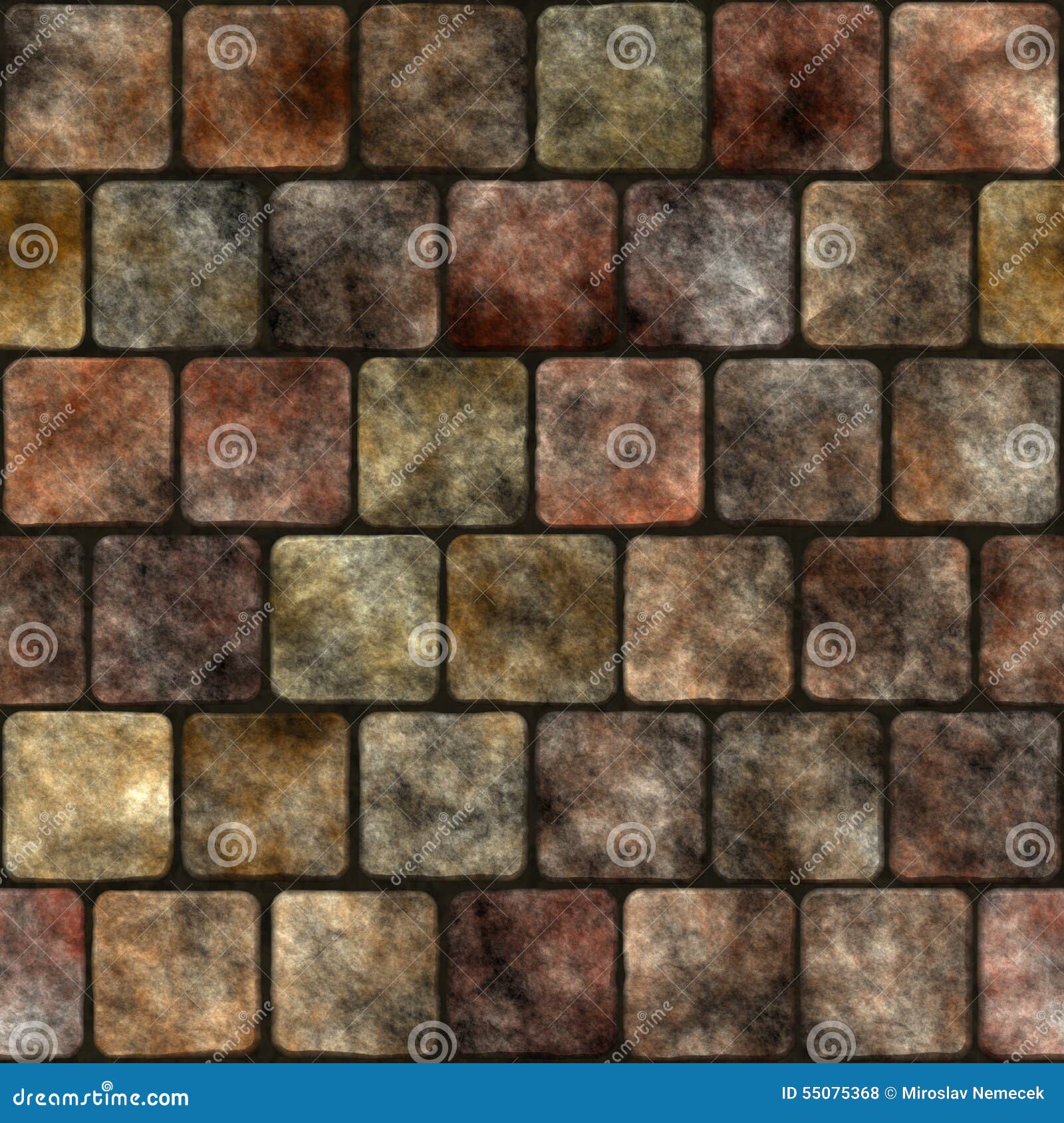 Stone Wall Seamless Generated Texture Stock Illustration - Illustration ...