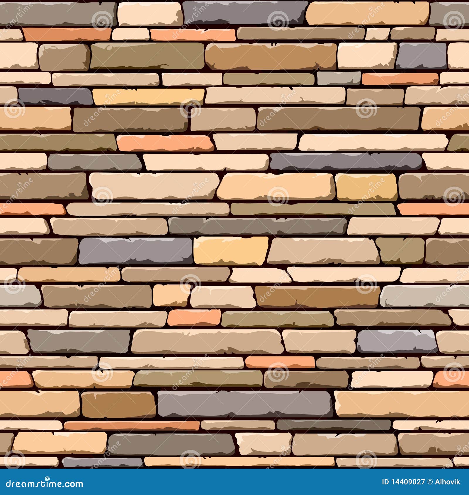 Stone Wall. Seamless Pattern. Stock Vector - Illustration of clay, sand ...