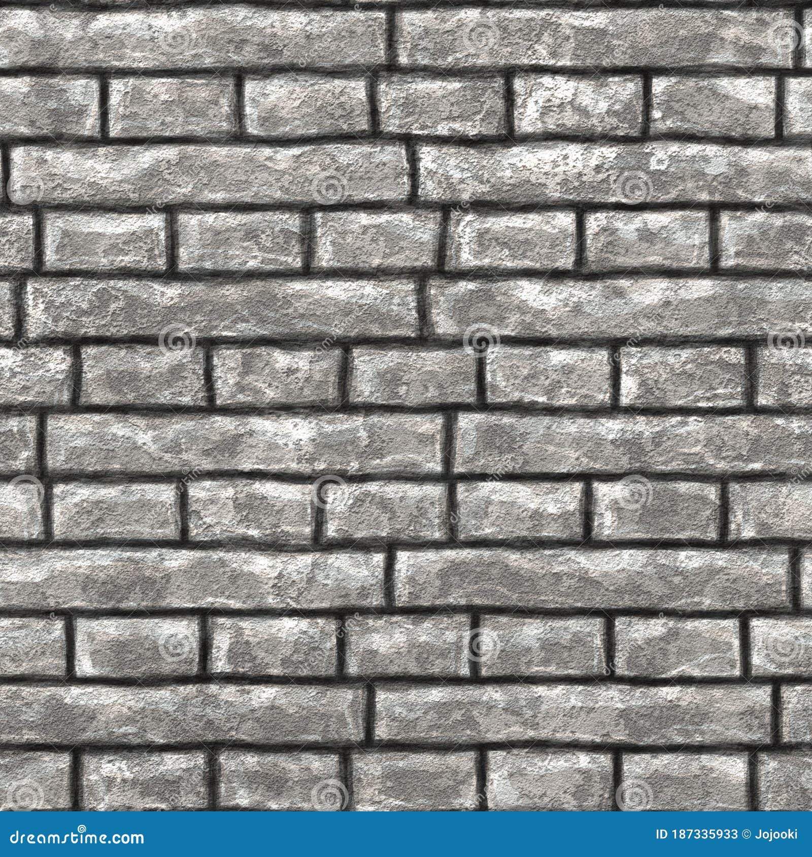 Stone Wall Seamless Texture, Cartoon, 3d Illustration Stock Image ...
