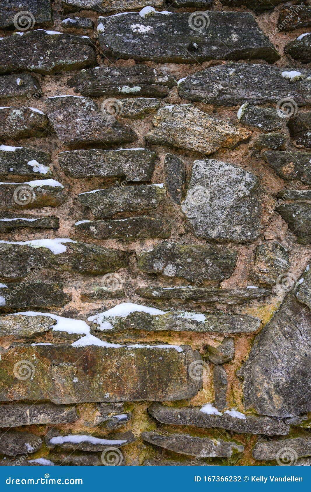 Stone Wall with Snow Texture Stock Photo - Image of stacked ...