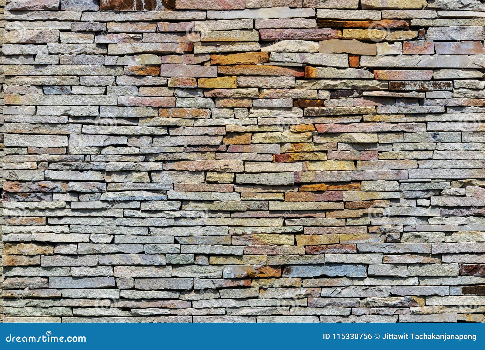 The stone wall is stacked. stock photo. Image of pattern - 115330756