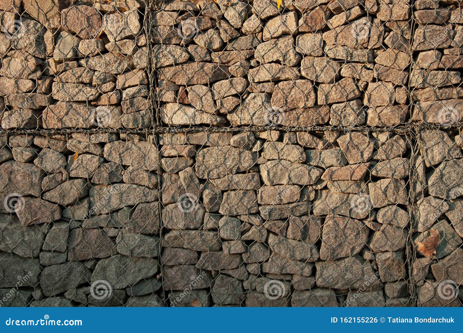 Stone Wall. Stones Behind the Wire. Stock Photo - Image of frame ...