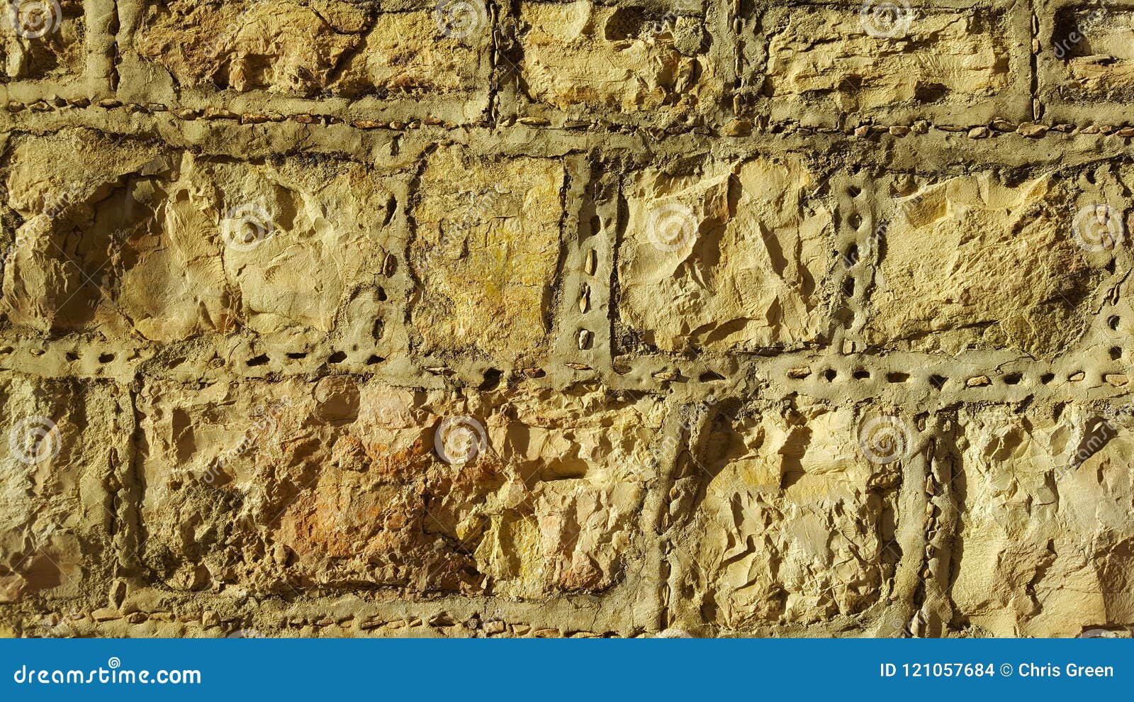 Stone Wall with Strap Pointing and Flint Inserts Stock Photo - Image of ...