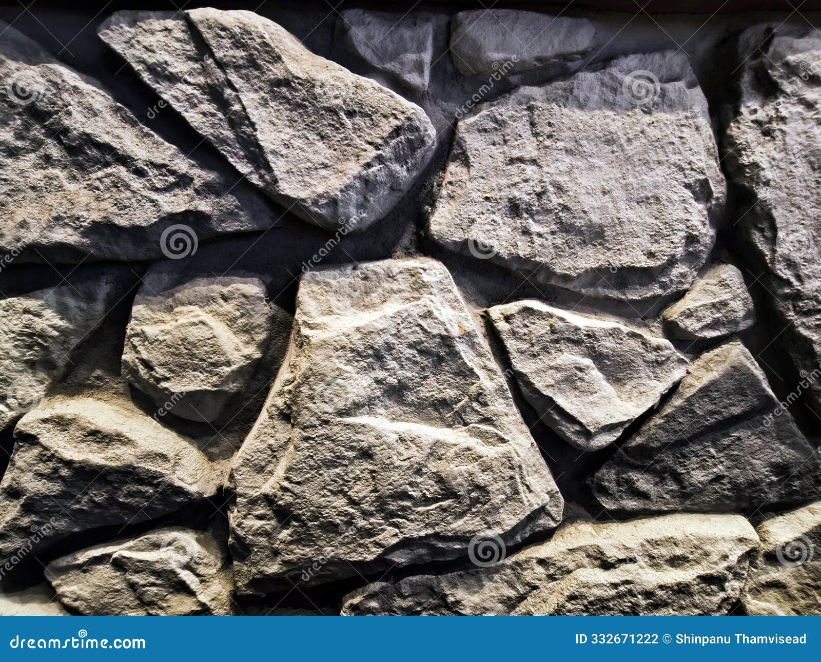 Stone Wall Texture Background and Different Sized Stones. Modern Loft ...