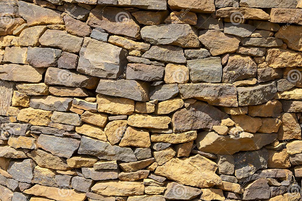 Stone Wall Texture Background - Gray Stone Cladding with Stones of ...